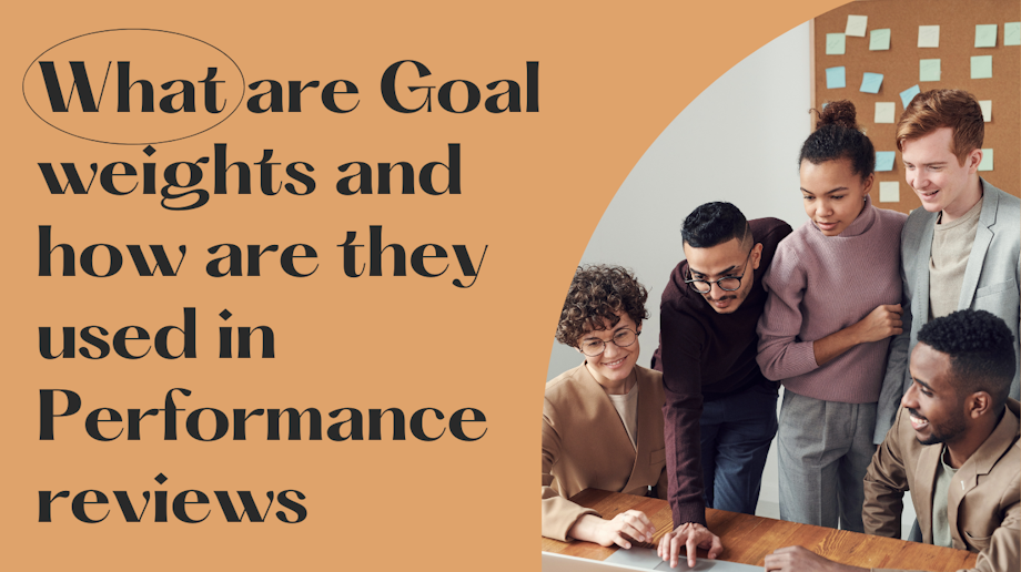 What are Goal weights, and how are they used in Performance reviews