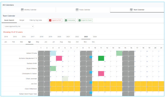 Leave Management system software that is easy to use | SnowHR.com
