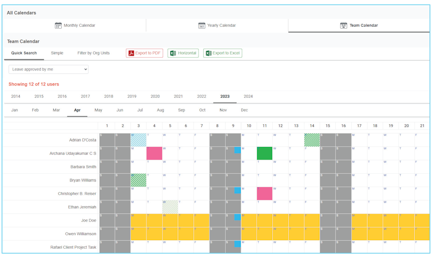 Leave Management system software that is easy to use | SnowHR.com