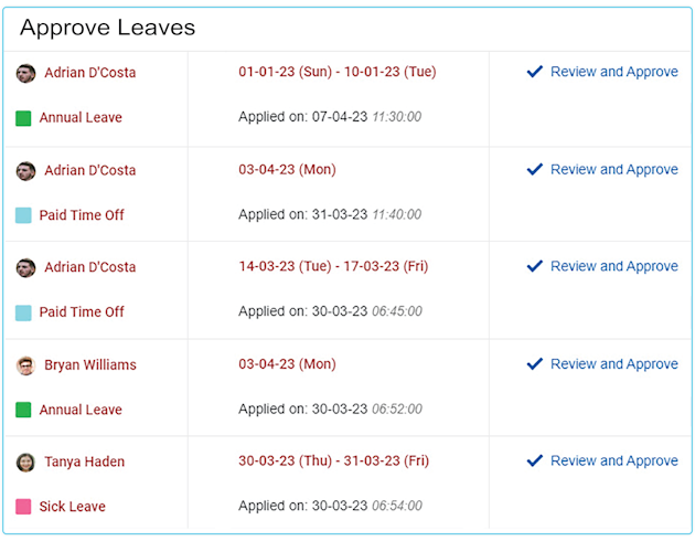 Leave Management system software that is easy to use | SnowHR.com
