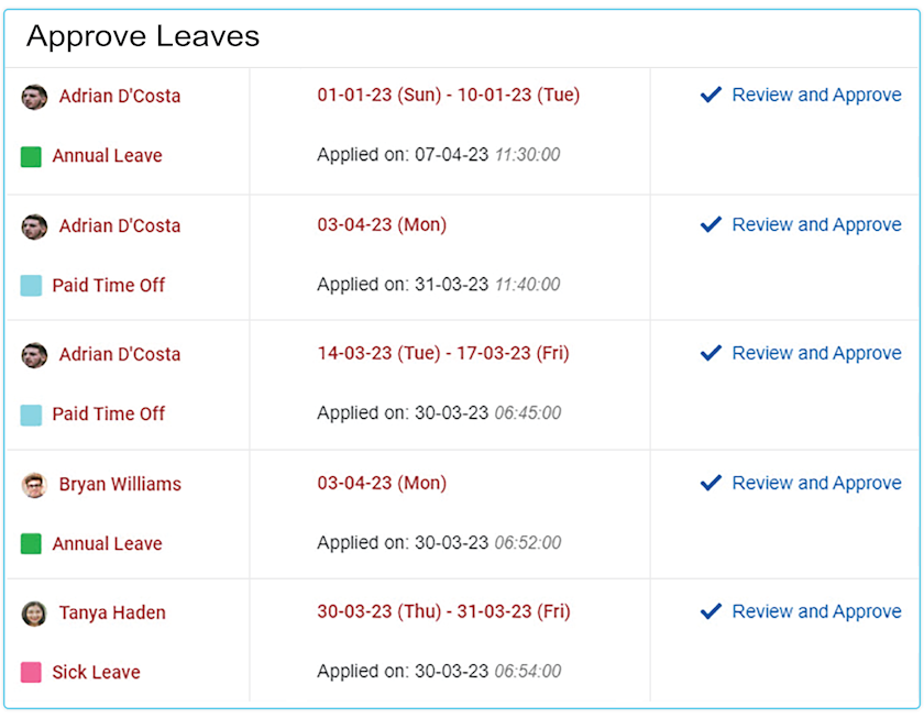 Leave Management system software that is easy to use | SnowHR.com